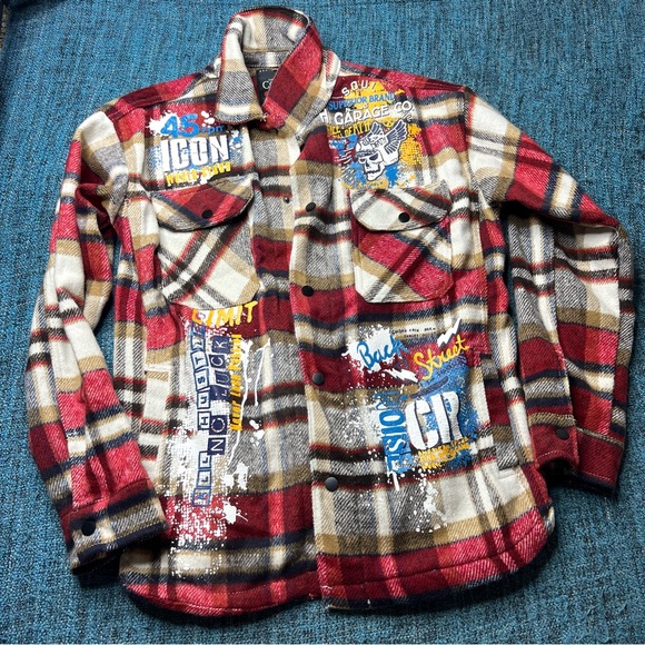 copper rivet | Jackets & Coats | Copper Rivet Plaid Flannel Shacket ...